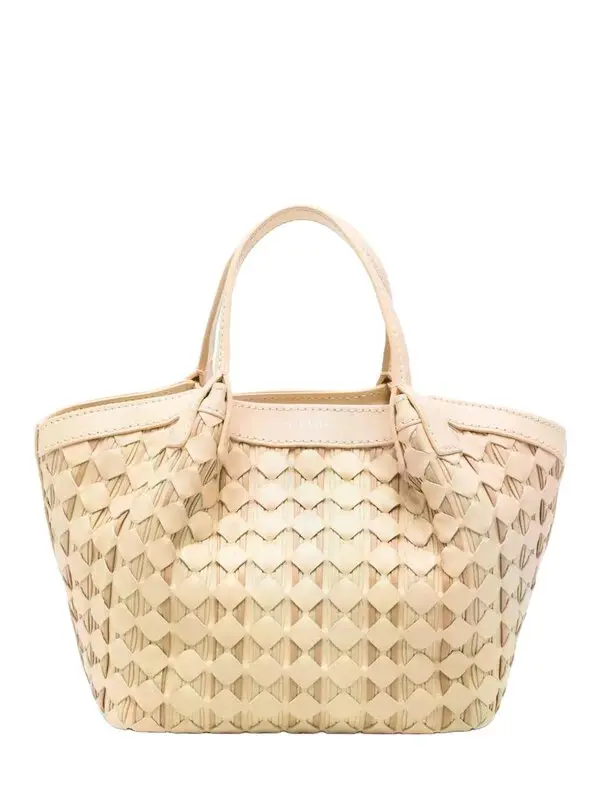 SERAPIAN Mini Secret Mosaico Ribbon Tote Bag - Neutrals