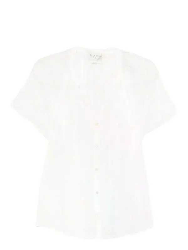 FORTE_FORTE Buttoned Floral Shirt - White