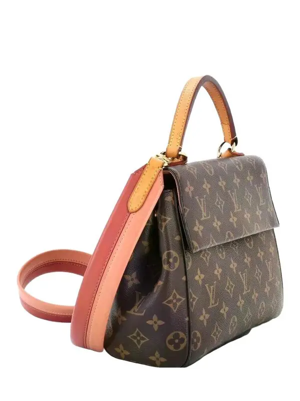 LOUIS VUITTON Cluny Bb Satchel Monogram Canvas Top Handle Bag - Brown