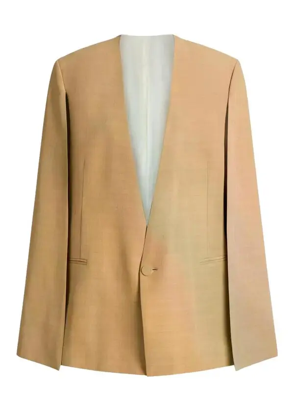 Alberta Ferretti Long-sleeve Button Blazer - Neutrals