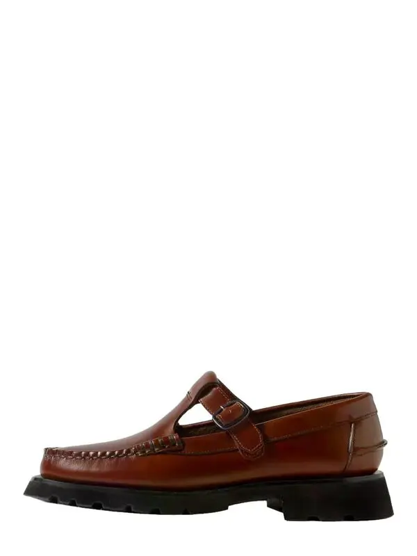 Hereu T-bar Tread Sole Loafers - Brown