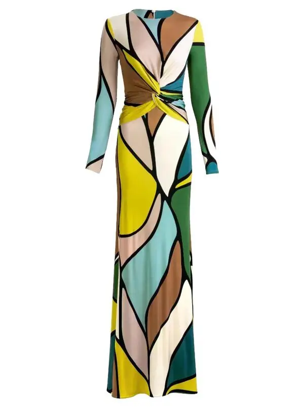 Silvia Tcherassi Lucian Printed Maxi Dress - Neutrals