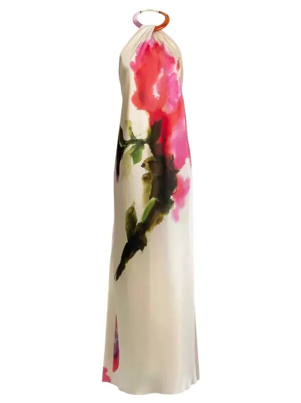 Silvia Tcherassi Jesse Floral Maxi Dress - Neutrals