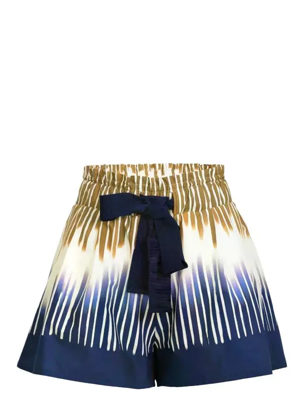 Silvia Tcherassi Giorgio Abstract Tie Mini Shorts - Blue