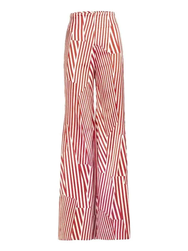 Silvia Tcherassi Andie Striped Trousers - Red