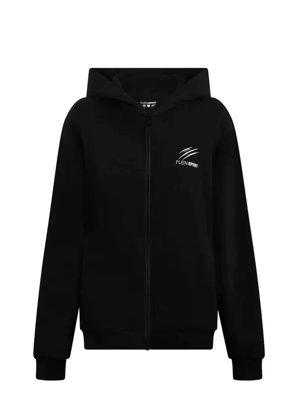 PLEIN SPORT Zip-up Hoodie - Black
