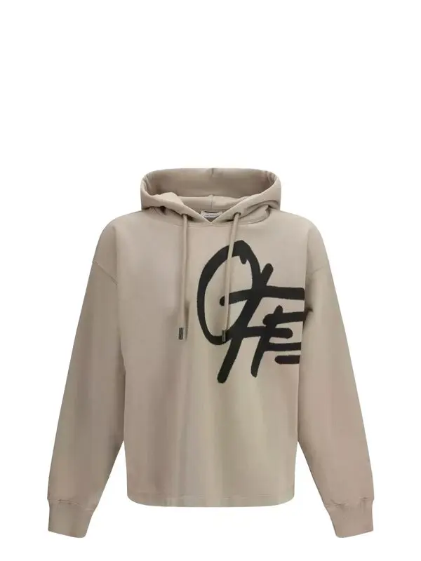 Off-White Logo Hoodie - Neutrals