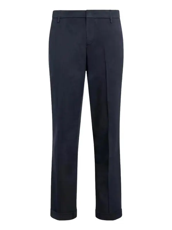DONDUP Turned-up Cuffs Trousers - Blue