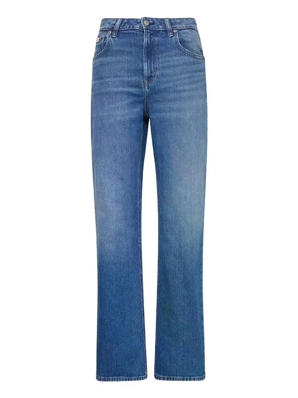 Calvin Klein Logo-patch Straight Leg Jeans - Blue
