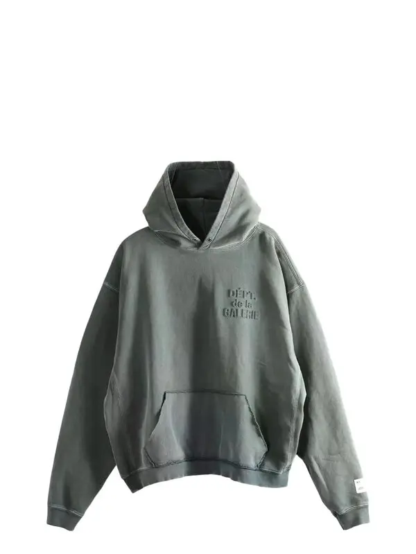 GALLERY DEPT. Dept Embossed Long-sleeves Hoodie - Grey