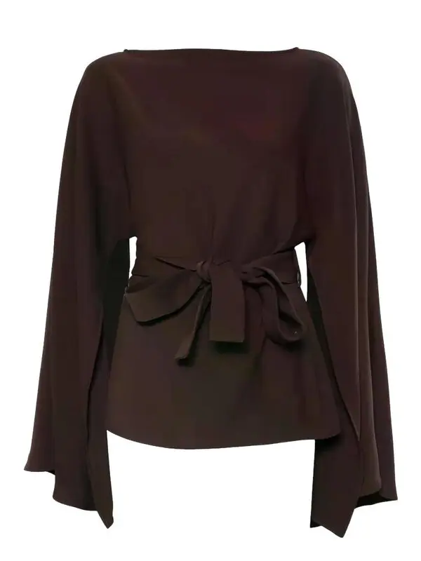 P.a.r.o.s.h Tie-waist Blouse - Brown