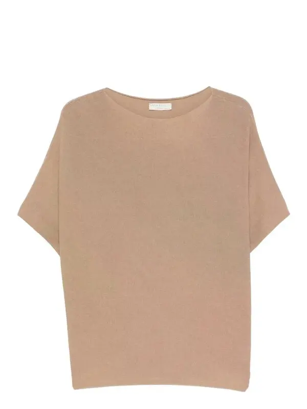 INTRECCI Cuffed T-shirt - Neutrals
