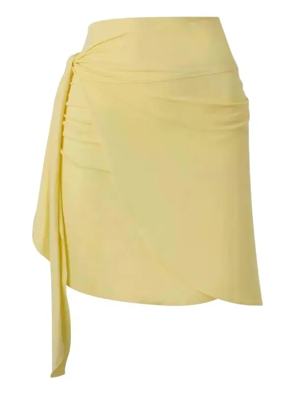 Hunza G Wrap Mini Skirt - Yellow