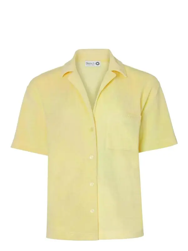 Hunza G Towelling Resort Shirt - Yellow