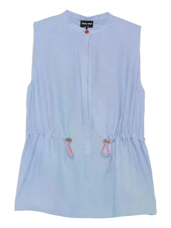 Giorgio Armani Drawstring Top - Blue