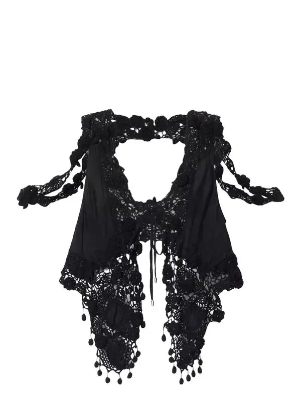 Isabel Marant Vana Crochet Top - Black