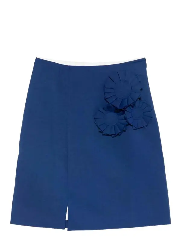 Baum Und Pferdgarten Siena Floral-appliqué Mini Skirt - Blue