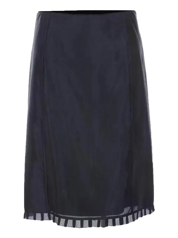 DUNST Laced Midi A-line Skirt - Blue