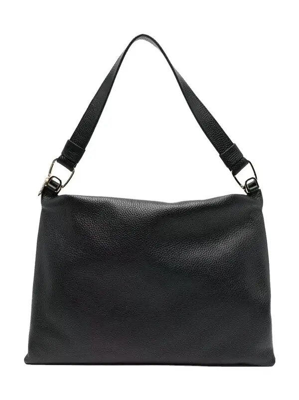 CROMIA Leather Chain Tote Bag - Black