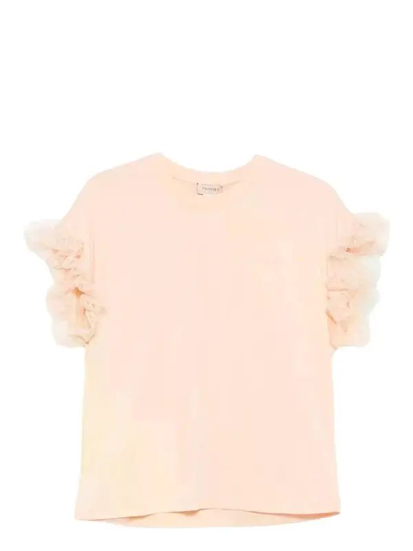 TWINSET Ruffled Sleeve T-shirt - Pink