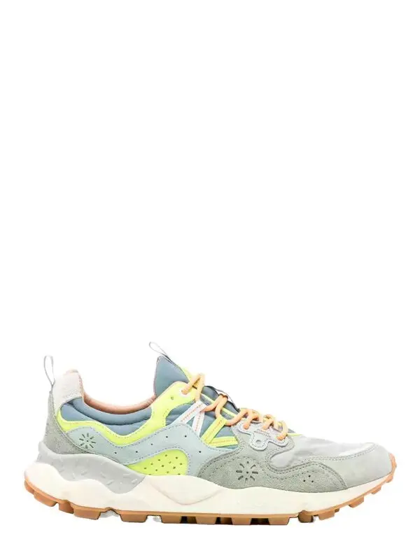 FLOWER MOUNTAIN Yamano 3 Floral-appliqué Sneakers - Grey