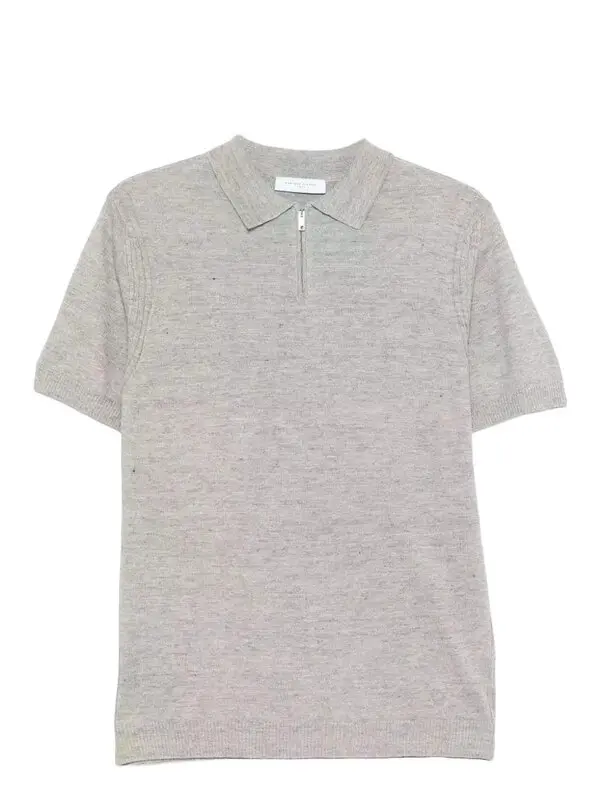 DANIELE FIESOLI Zip Polo T-shirt - Grey