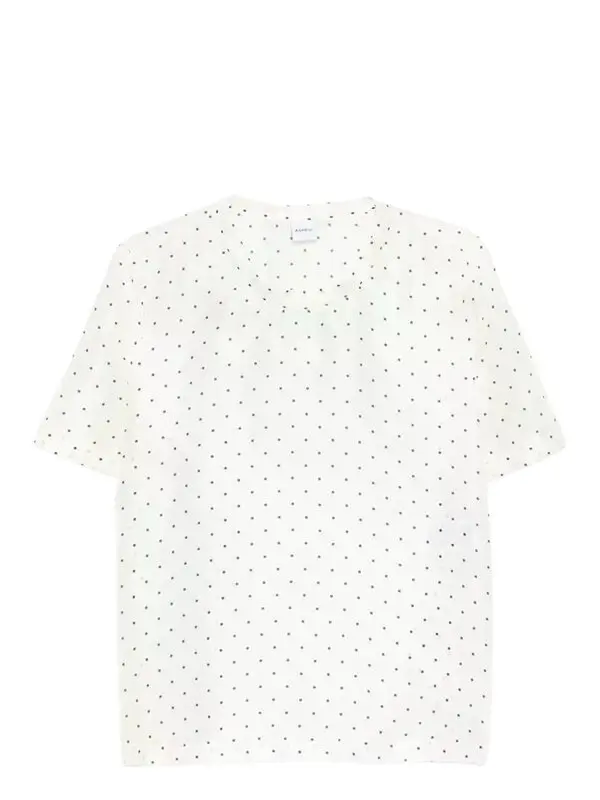 Aspesi Polka Dot Print Top - White