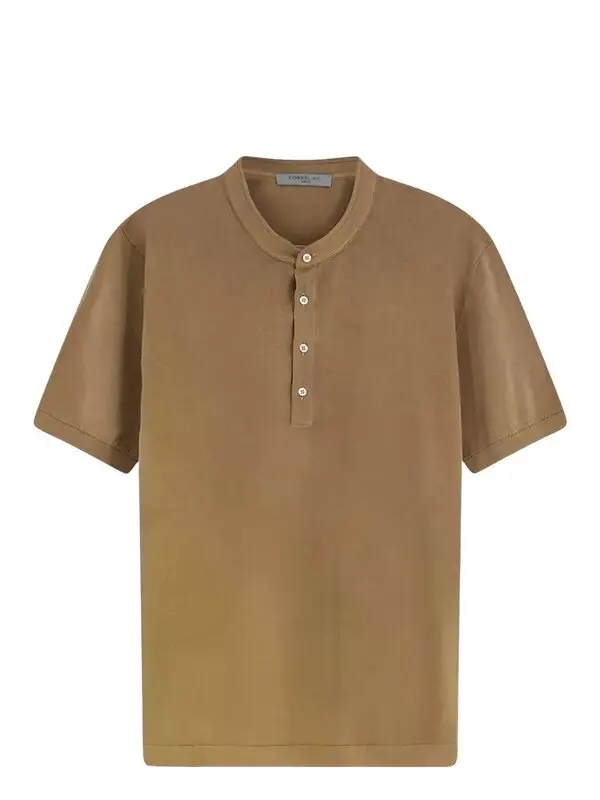 Corneliani Collarless Shirt - Brown