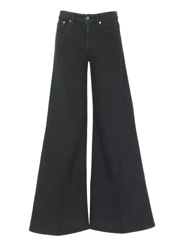 DONDUP Pressed-crease Flared Jeans - Black