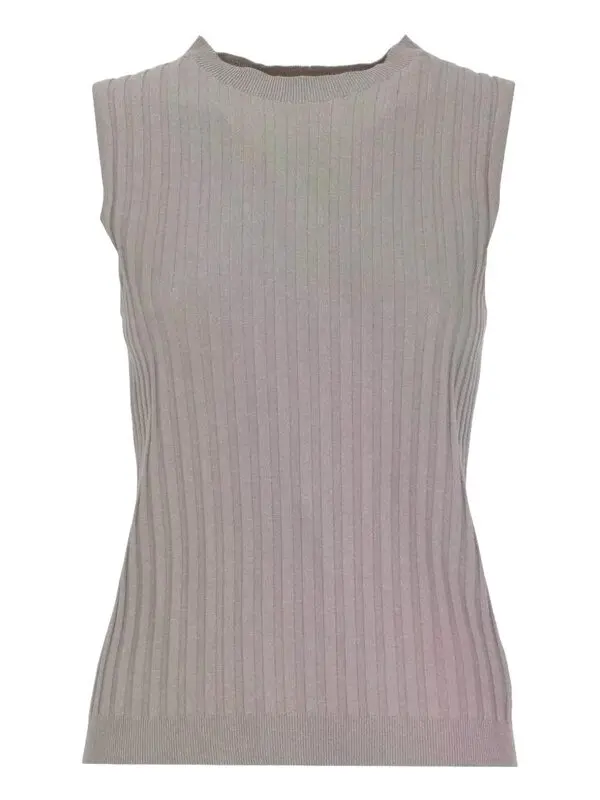 Peserico Ribbed-knit Tank Top - Neutrals