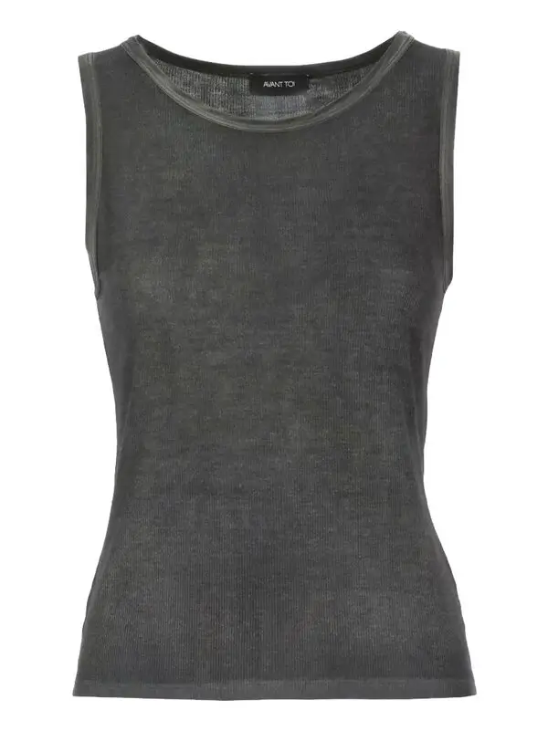 Avant Toi Fine-ribbed Tank Top - Grey