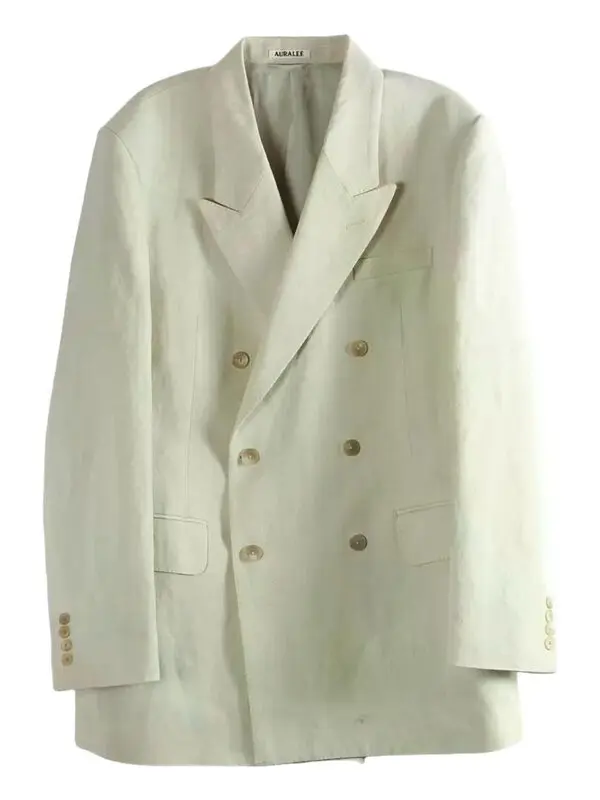 Auralee Double-breasted Blazer - Neutrals