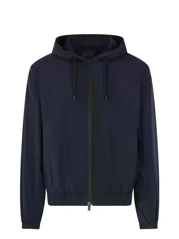 Herno Hooded Zip Coat - Blue