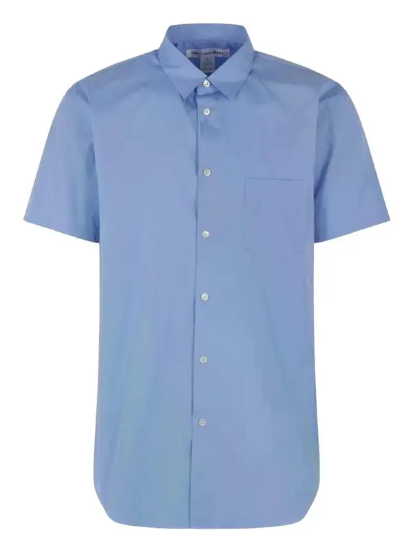 Comme Des Garçons Front-pocket Short-sleeve Shirt - Blue