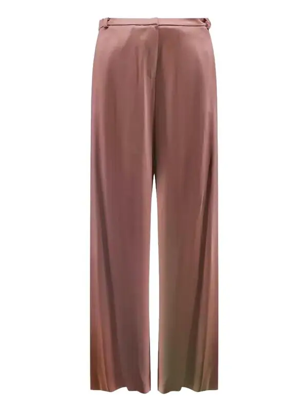 ALYSI Rear Welt-pocket Palazzo Pants - Pink