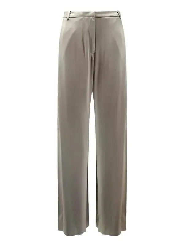 ALYSI Rear Welt-pocket Palazzo Pants - Grey
