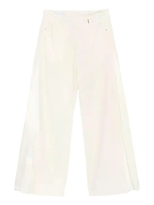 High Wide Leg Trousers - Neutrals
