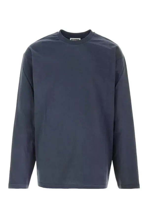 JIL SANDER Ribbed Crewneck T-shirt - Blue