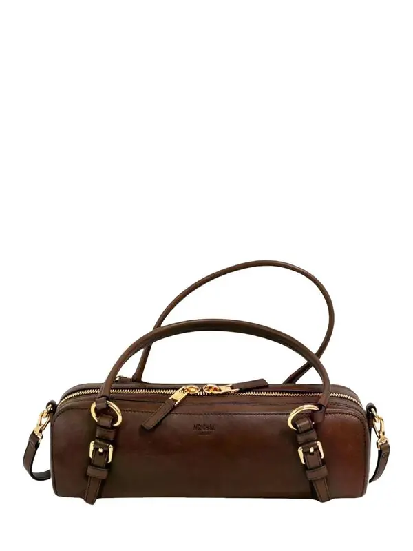 Moschino Shoulder Bag With Detachable Strap - Brown