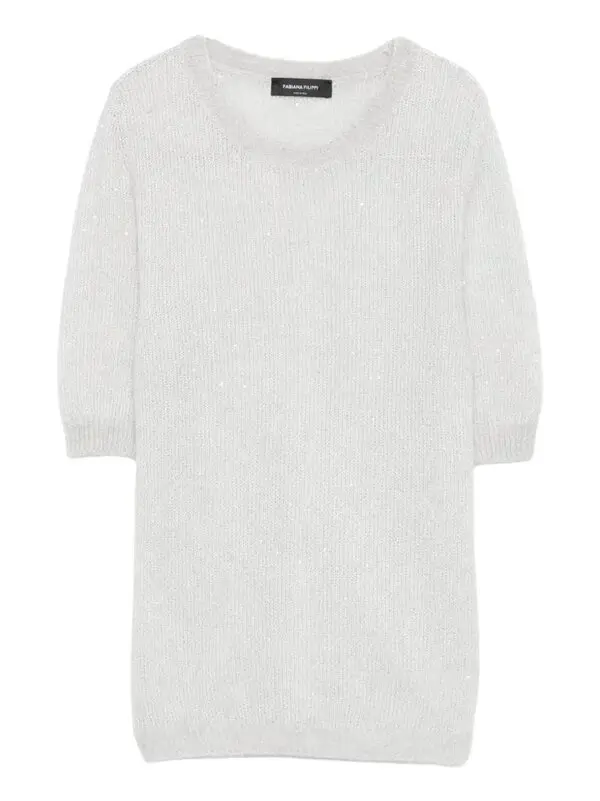Fabiana Filippi Short-sleeve Sweater - Grey
