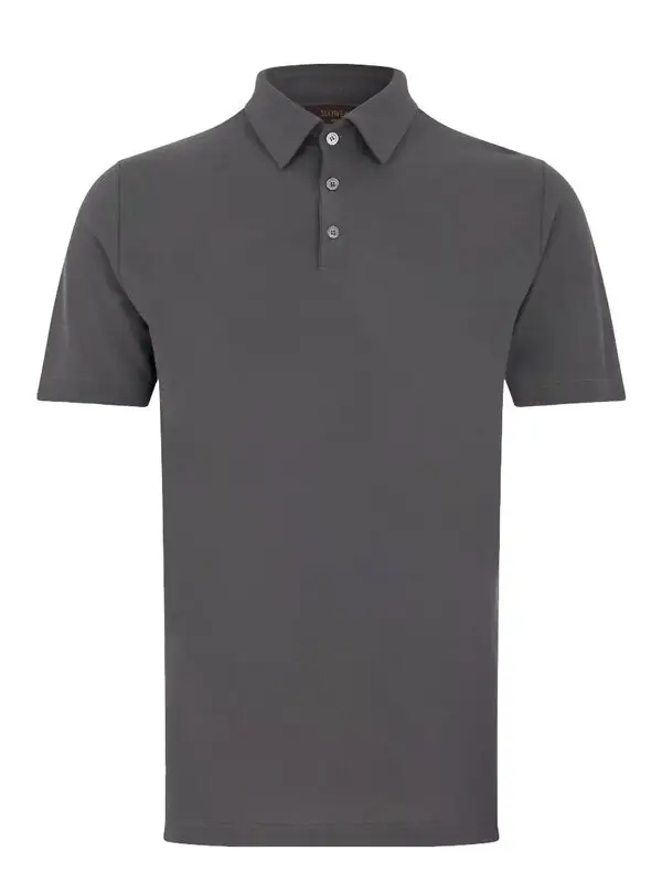 SLOWEAR Short Sleeve Polo Shirt - Grey