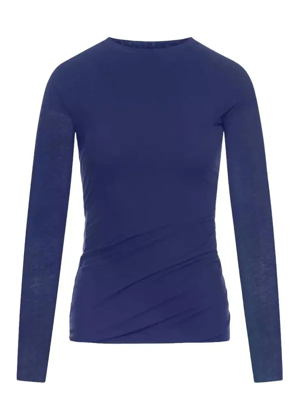 JIL SANDER Long-sleeved Draped Top - Blue