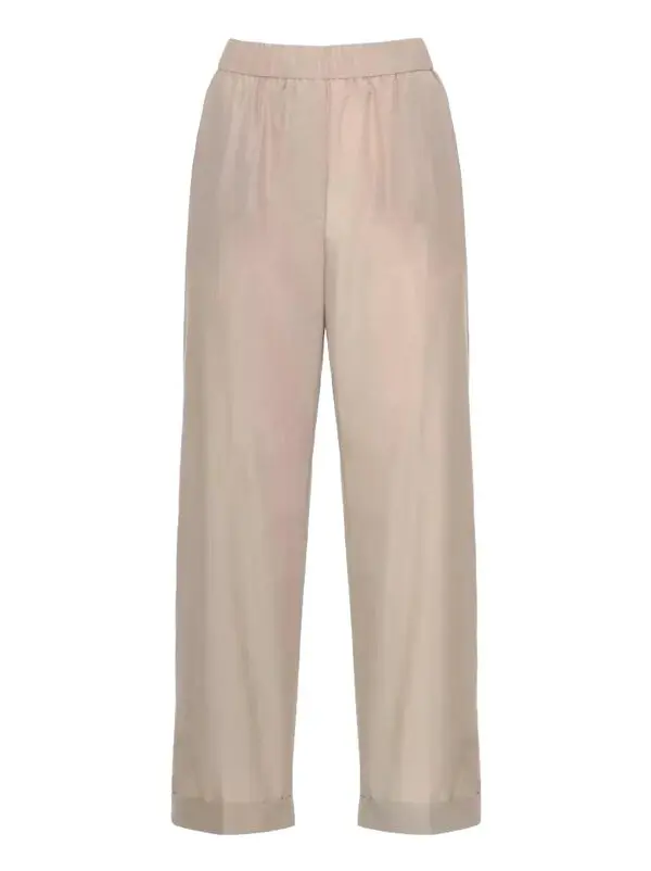 Peserico Elasticated-waist Cropped Trousers - Neutrals