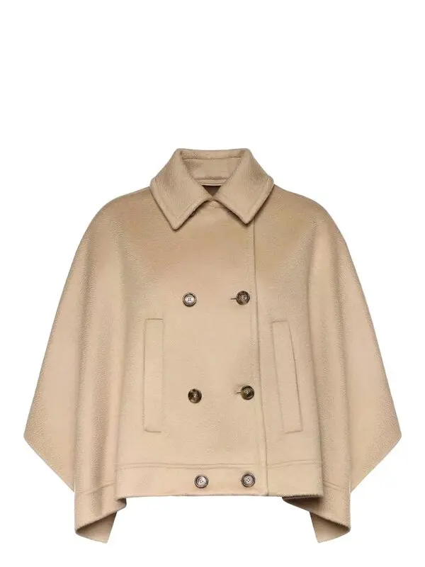 Max Mara Double-breasted Cape - Neutrals