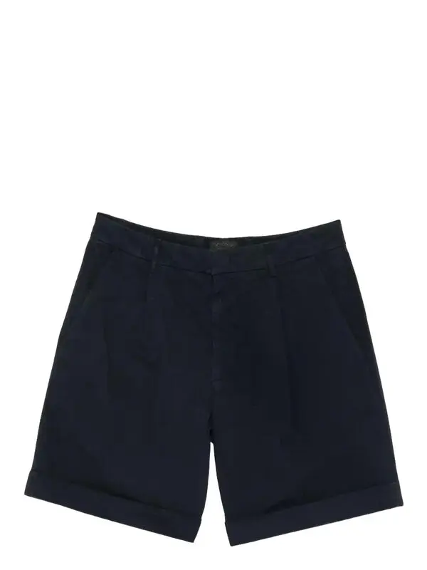DONDUP Pleated Turn-up Hem Shorts - Blue