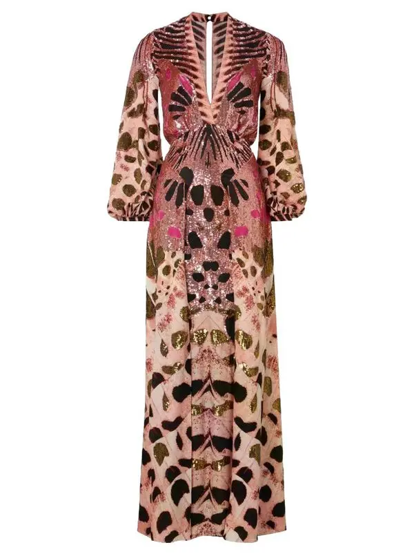 TEMPERLEY LONDON Emperor Sequin Print Gown - Pink