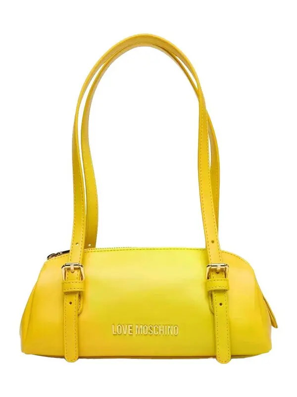 Moschino Buckle Shoulder Bag - Yellow