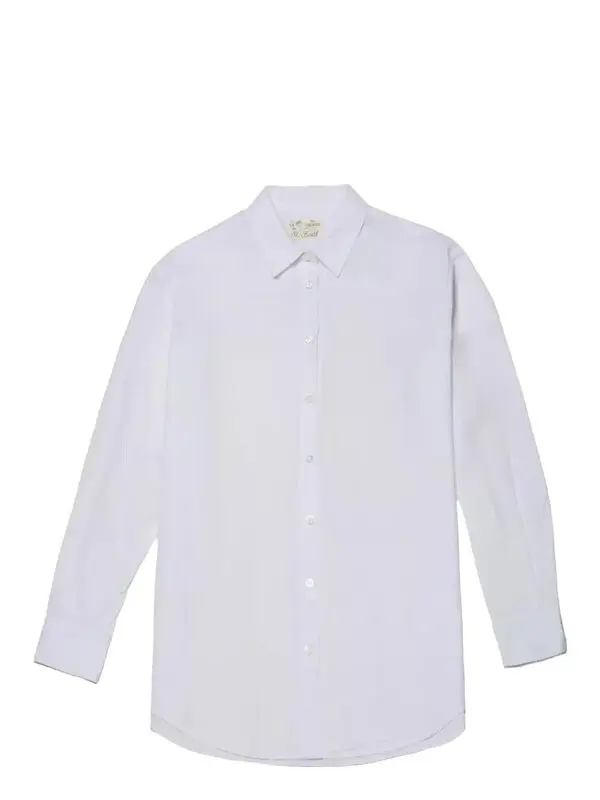 MC2 SAINT BARTH Lettering-embroidered Shirt - White