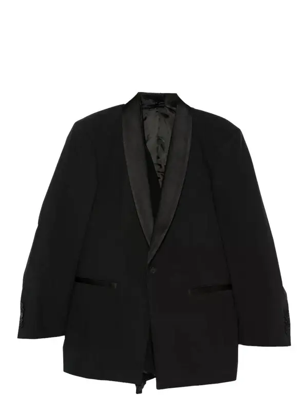 ALAINPAUL Shawl Collar Jacket - Black