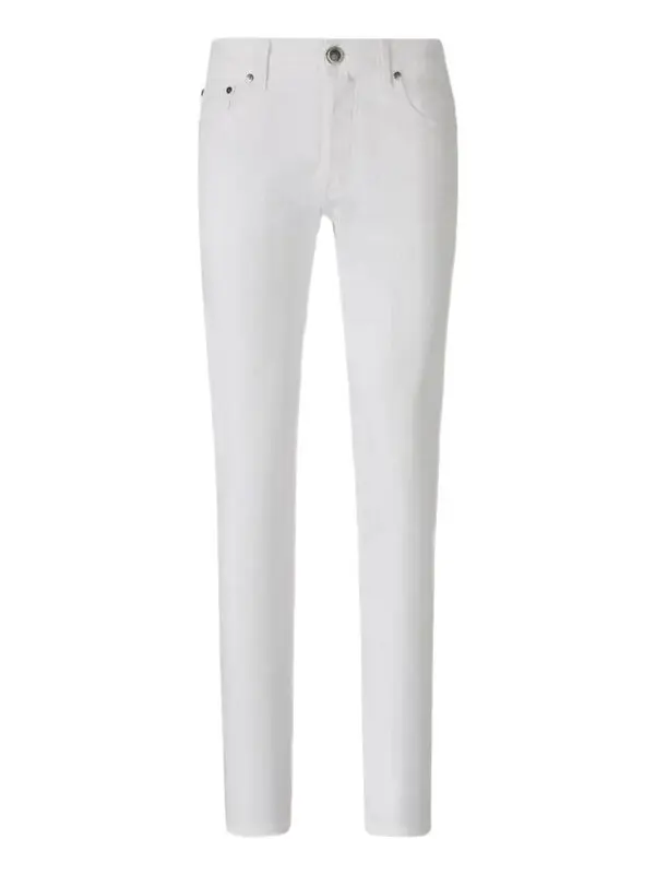 Jacob Cohen Logo-patch Jeans - White